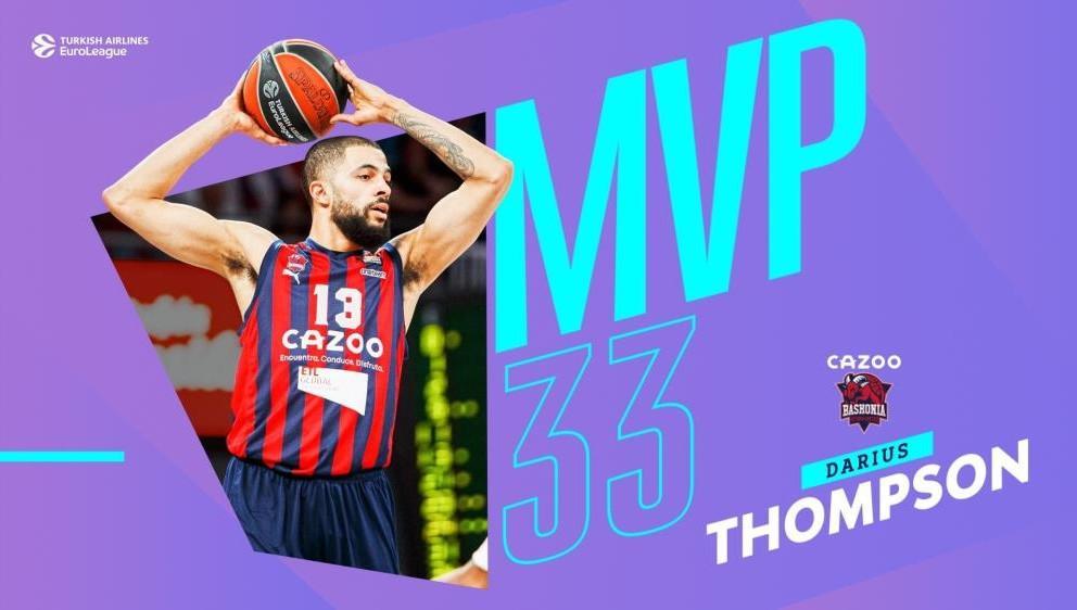 THY Euroleague'de 33. haftanın MVP'si Darius Thompson - Futbol Haberleri