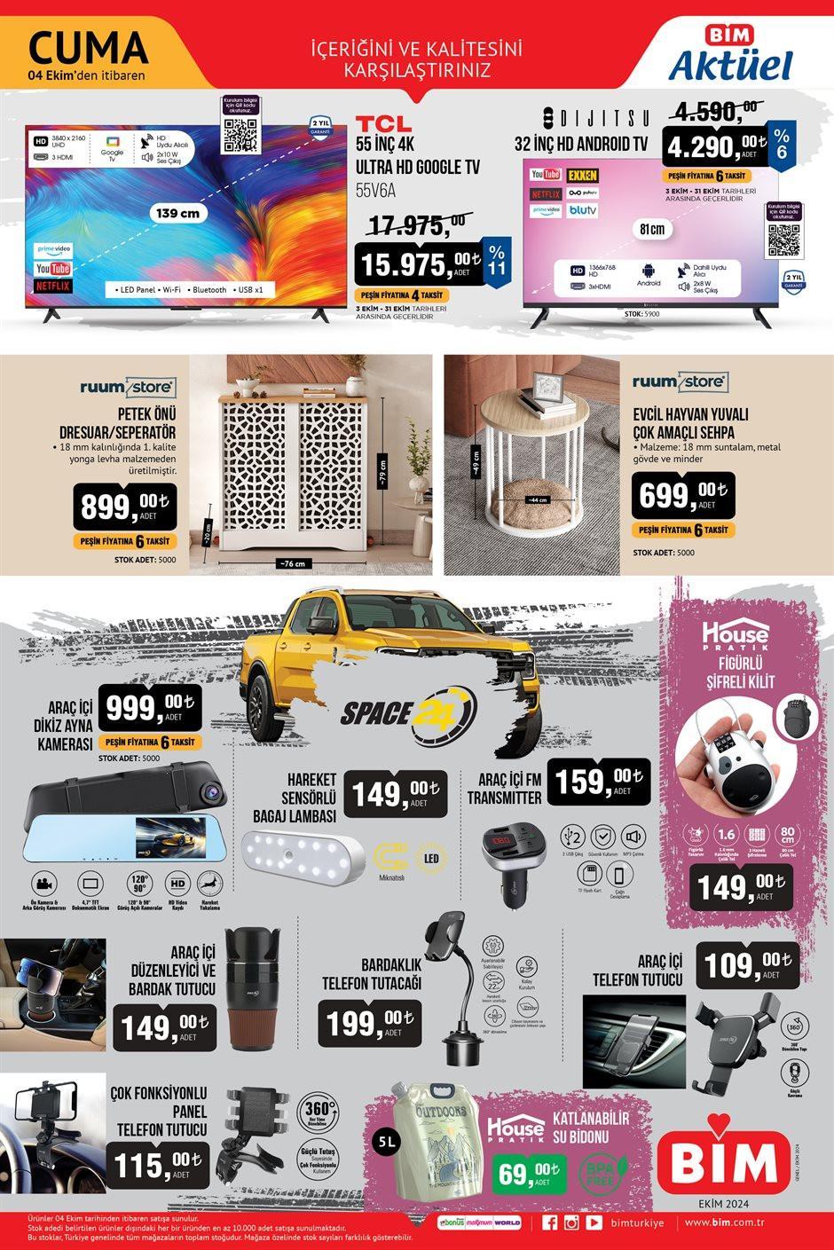 BİM 4 EKİM 2024 KATALOĞU - AKTÜEL İNDİRİMLİ ÜRÜNLER || Bim'de bu hafta cuma neler var? Bim bu ...