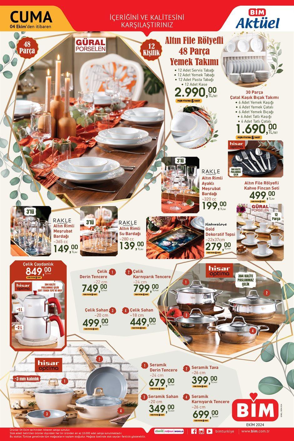 BİM 4 EKİM 2024 KATALOĞU - AKTÜEL İNDİRİMLİ ÜRÜNLER || Bim'de bu hafta cuma neler var? Bim bu ...