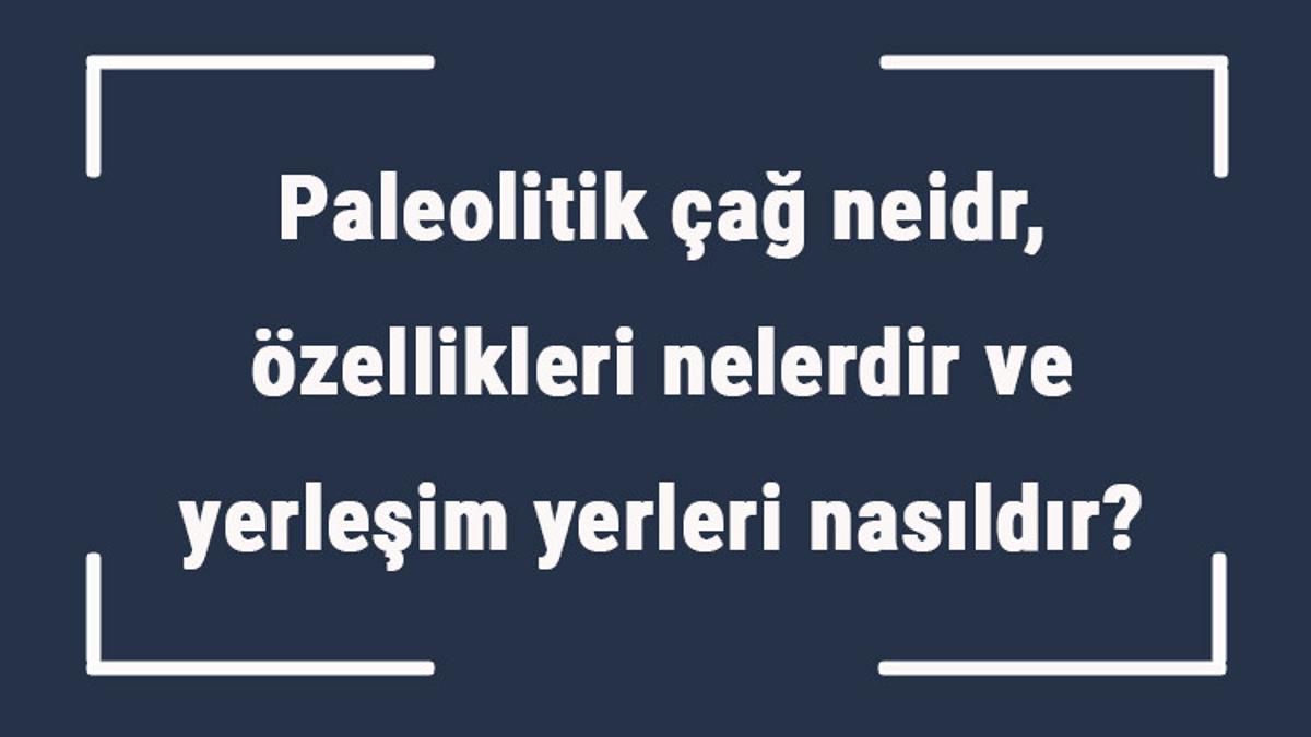 Paleolitik çağ neidr, özellikleri nelerdir ve yerleşim yerleri nasıldır ...