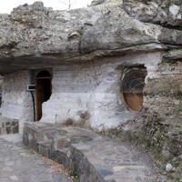 Rock-carved houses offer a calm holiday