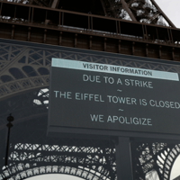 Eiffel Tower closed as staff go on strike