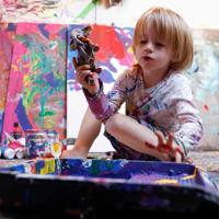 Three-year-old 'mini-Picasso' makes splash in art world