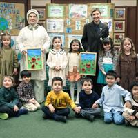 Turkish, Ukrainian first ladies visit children in Ankara who fled war ...