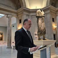 Ceremony held for statue of Marcus Aurelius