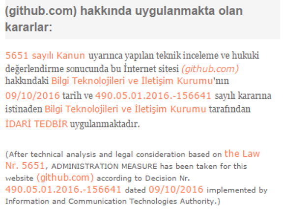 Dropbox, OneDrive, Google Drive, Github ve Archive.org Türkiyede engellendi
