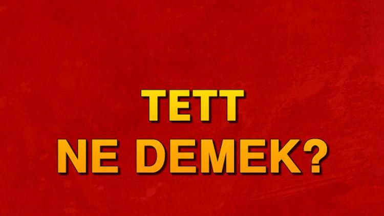 Tett ne demek? Tett kısaltması açılımı nedir? Tett tarihi anlamı - Son ...