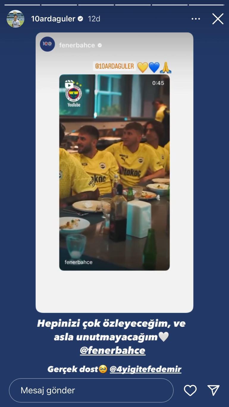 Fenerbahçeli futbolcular, Arda Güler'in imza törenini canlı izledi ...