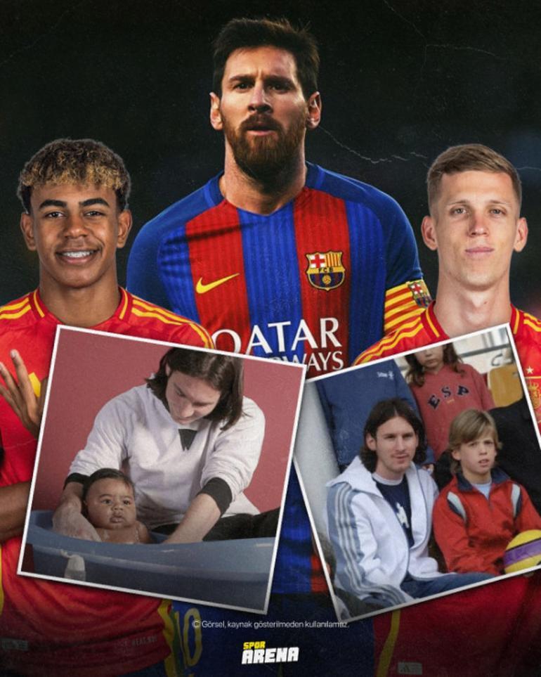 Tesadüfün böylesi: Lionel Messi'nin Dani Olmo ve Lamine Yamal'a ...