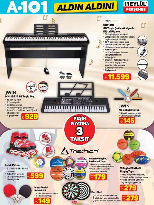 SATIŞTA! A101 AFİŞİ 11 EYLÜL 2025 || A101 aktüel ürünler kataloğu bu ...