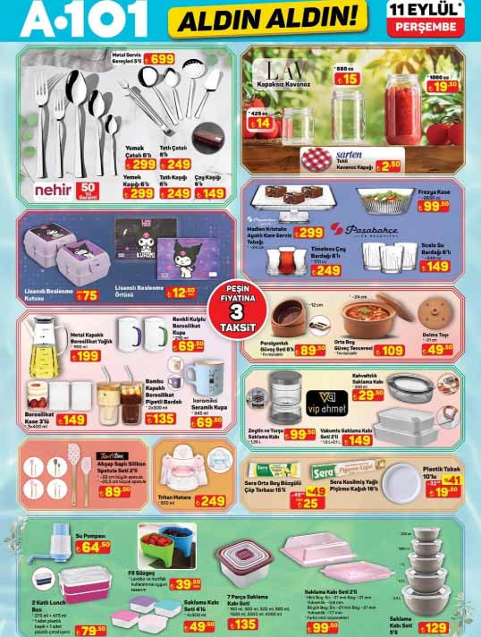 SATIŞTA! A101 AFİŞİ 11 EYLÜL 2025 || A101 aktüel ürünler kataloğu bu ...