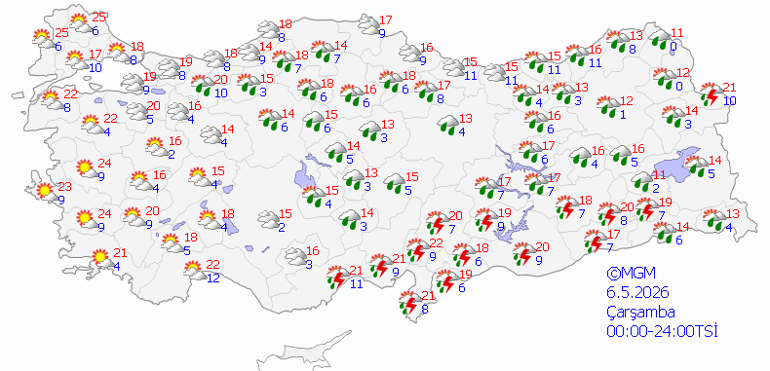 Bugün (6 Mayıs) hava nasıl olacak, İstanbul'da yağmur var mı ...